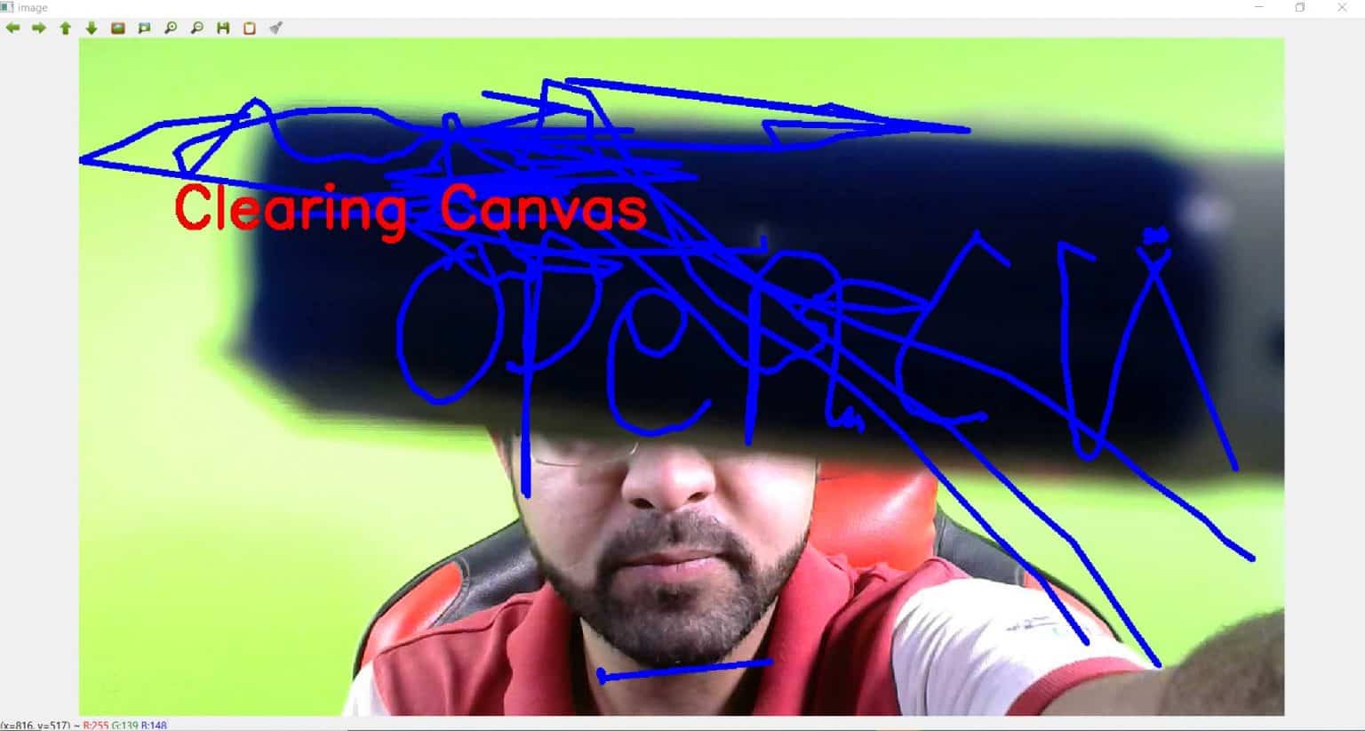 Creating a Virtual Pen & Eraser with OpenCV | LearnOpenCV