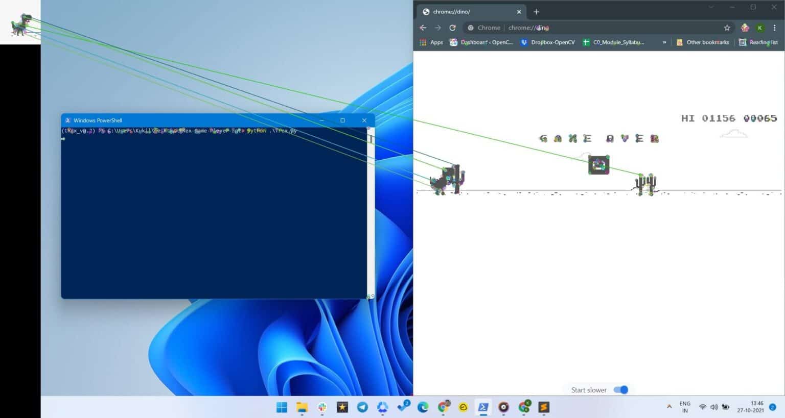 How To Build Chrome Dino Game Bot Using Opencv Feature Matching 6777